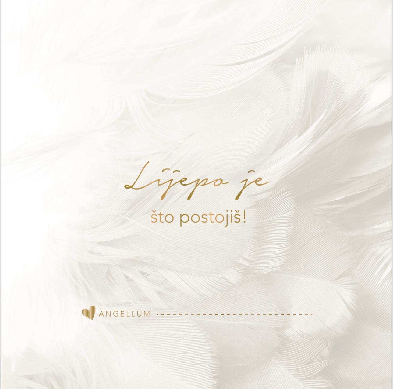 Angellum citat na platnu -"Lijepo je što postojiš." #0394 - Angellum