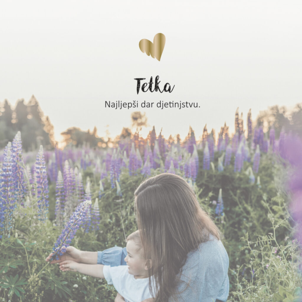 Angellum citat na platnu – Tetka Najljepši dar djetinjstvu #0047 - Angellum